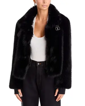 Sam. Marley Faux Fur Jacket - Black