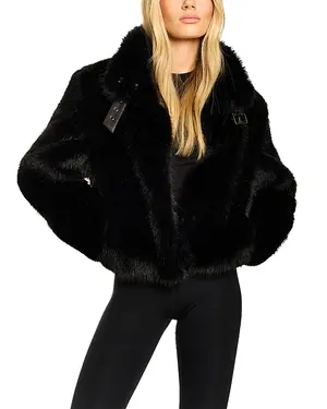 Sam. Marley Faux Fur Jacket - Black