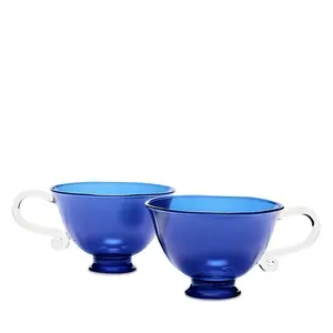 SOPHIE LOU JACOBSEN Petite Tasse Bowls, Set Of 2 - Blue