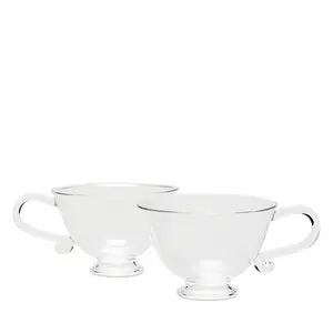 SOPHIE LOU JACOBSEN Petite Tasse Bowls, Set Of 2 - Clear