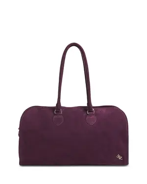 Stoney Clover Lane Henrietta Suede Shoulder Bag - Fig