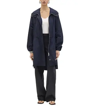 Another Tomorrow Recycled Nylon Anorak - Navy