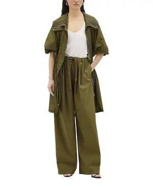 Another Tomorrow Recycled Nylon Anorak Olive