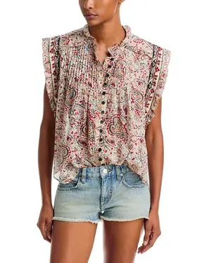 Isabel Marant Étoile Derrron Cotton Sleeveless Top - Ecru