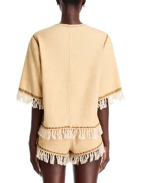 Isabel Marant Étoile Cybele Cotton Fringe Top