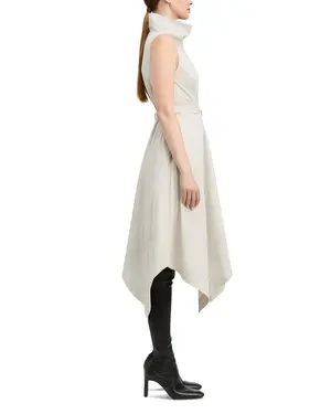 Derek Lam 10 Crosby Indie Cotton Blend Belted Asymmetric Dress