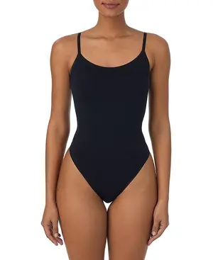 Dkny Litewear Seamless Stretch Bodysuit Lingerie - Black
