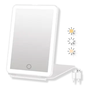 FASCINATE Rechargeable Travel Makeup Mirror - White
