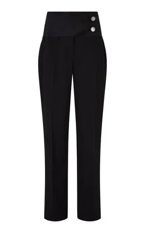 CONNER IVES High-rise Wool Straight-leg Pants