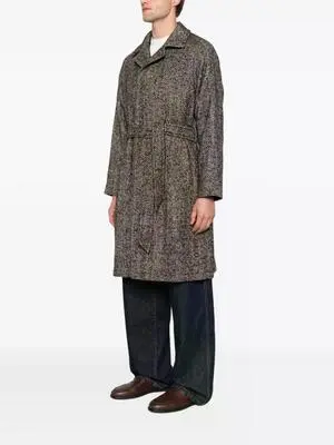 Tagliatore Herringbone-pattern Belted Coat