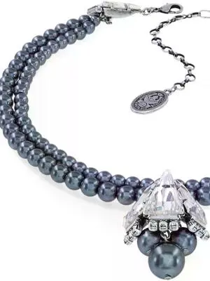 KONPLOTT Spikes And Pearls Crystal-pendant Necklace