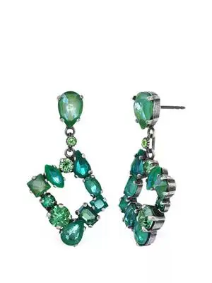 KONPLOTT Mess To Impress Crystal Drop Earrings - Silver