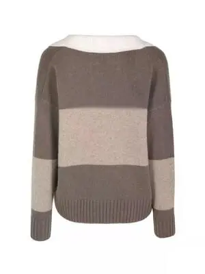 Arch4 Striped V-neck Sweater