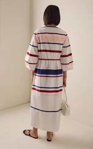 Rosie Assoulin Ribbon Caftan Cotton Poplin Dress