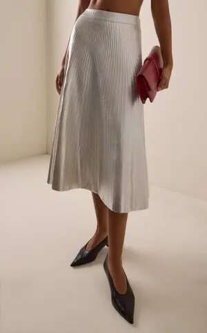 Partow Anya Foiled Midi Skirt