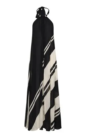 Johanna Ortiz Tactile Winds Chiffon Maxi Dress