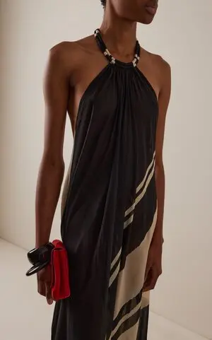 Johanna Ortiz Tactile Winds Chiffon Maxi Dress