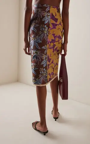 ALEMAIS Bodie Jacquard Midi Skirt