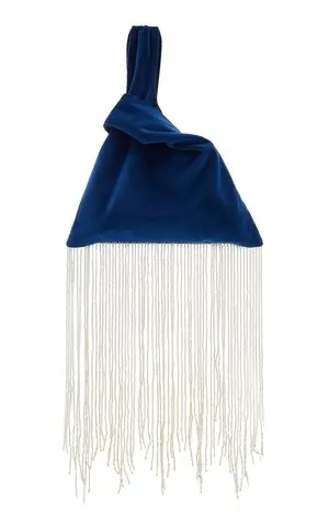 MÉLISSE The Midnight Knot Bag In Solid Velvet