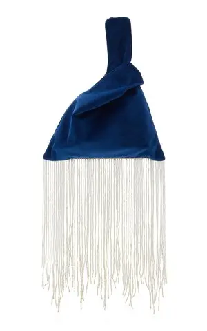 MÉLISSE The Midnight Knot Bag In Solid Velvet