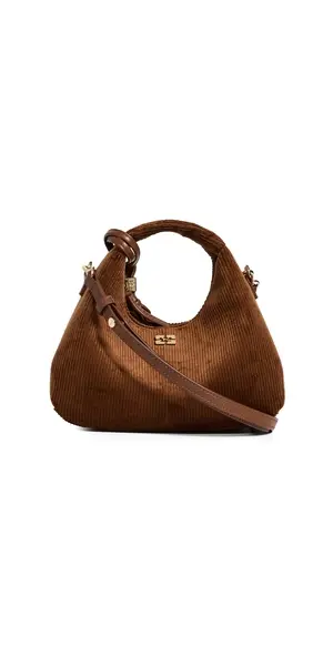 GANNI Corduroy Mini Hobo Bag
