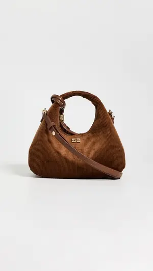 GANNI Corduroy Mini Hobo Bag