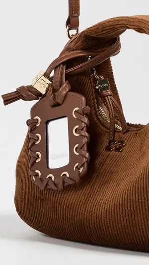 GANNI Corduroy Mini Hobo Bag
