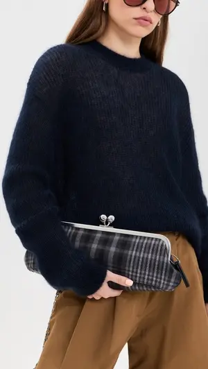 COACH Runway Plaid Kisslock Frame Shoulder Bag