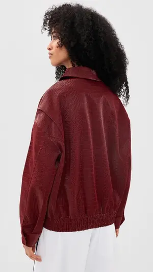 Lioness Kenny Faux Leather Bomber Jacket