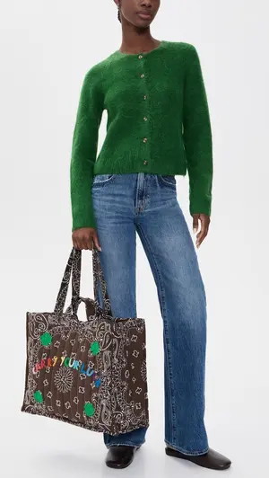 CALL IT BY YOUR NAME Quilted Maxi Cabas Tote Bag