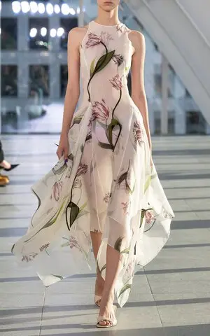Monse Tulip Silk Midi Dress