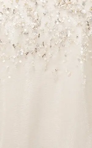 MARMAR HALIM Embroidered Silk Chiffon Maxi Dress - Ivory