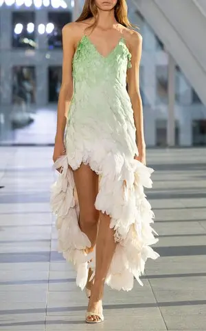 Monse Gradient Feathered Gown