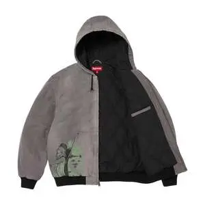 Supreme Fw26 X Rita Ackermann Hooded Work Jacket - Grey