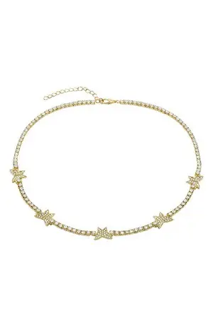 THE M JEWELERS Pav Butterfly Collar Necklace - Gold