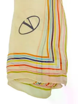Valentino Garavani Vlogo-print Silk Scarf