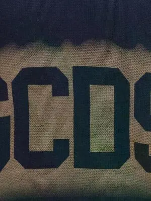 Gcds Logo-intarsia Spray-effect Sweater