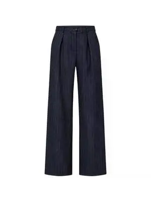 NENETTE Pinstripe-pattern Palazzo Pants - Blue