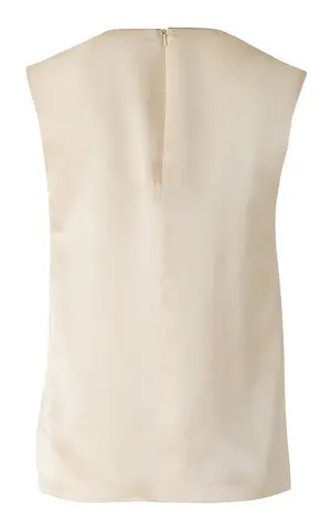 KATE HUNDLEY Exclusive Lace-inset Silk Tank Top - Ivory