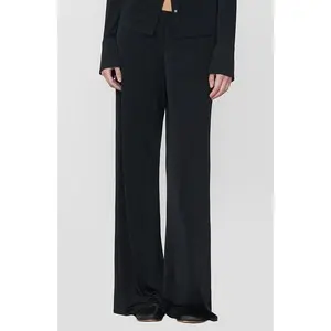 Eterne Rue Wide Leg Jersey Pants - Black