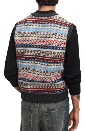 Rag & Bone Fair Isle Wool Vest - Multi
