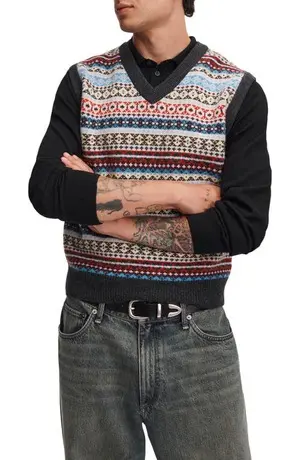 Rag & Bone Fair Isle Wool Vest