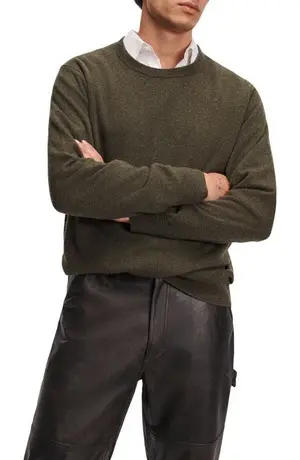 Rag & Bone 365 Merino Wool Crewneck Sweater - Army