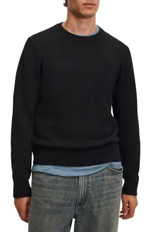 Rag & Bone 365 Merino Wool Crewneck Sweater - Black