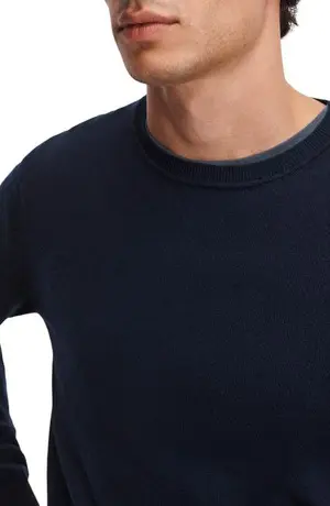 Rag & Bone 365 Merino Wool Crewneck Sweater - Navy