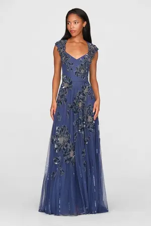 Theia Alexis Beaded Gown