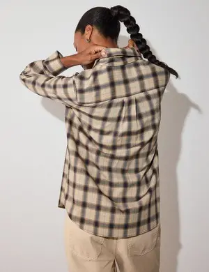Whistles Detachable Scarf Check Shirt