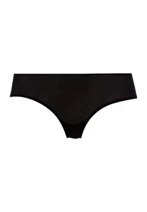 Hanro Ultralight Cotton High Cut Brief - Black