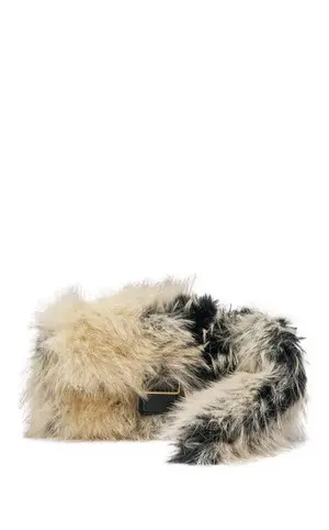 AZALEA WANG Tailspin Faux Fur Handbag - Beige Multi