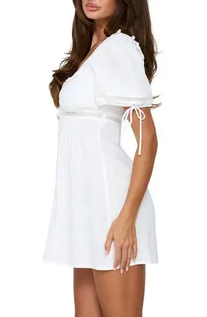 Princess Polly Indianah Pleat Lace Panel Minidress
